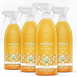 Method Antibacterial All-Purpose Cleaner, Citron, 28 Ounce, 4 count (Pack of 1) Packaging May Vary