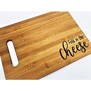 Fold in the Cheese sustainable Bamboo Cutting Board 9.5x13" Charcuterie Butter Board