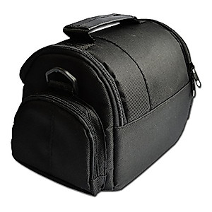 Well Padded Fitted Compact Medium DSLR Camera Case Bag w/ Zippered Pockets and Accessory Compartments for Canon EOS Rebel T8i T7 T7i T6i T6S T5i T5 T4i T3i SL1 EOS 90D 80D 0D 60D 7D 6D 5D 750D 700D