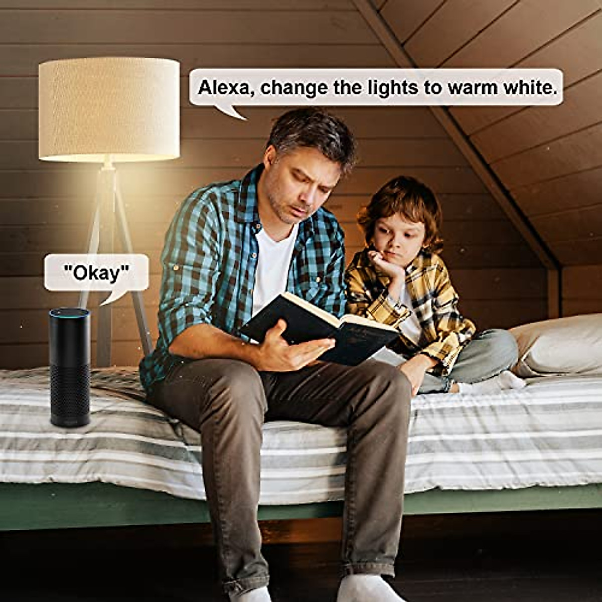 Minoston Smart Light Bulb, Alexa WiFi LED Light Bulb, A19 RGBCW Color Changing, 2700K-6500K Multi-White Dimmable, Works with Alexa and Google Assistant, 2.4GHz, 800LM, 9W, E26, No Hub Required(MB10TW)