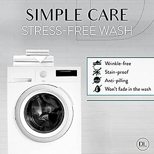 Danjor Linens Twin Sheets - Perfect Dorm Room Essentials Bedding- Hotel Luxury - 4 pc Soft Bedding & Pillowcases Set with Deep Pockets - Breathable Bed Sheets, Wrinkle Free - White Sheets