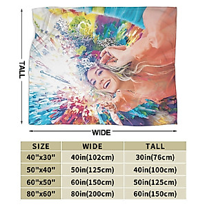 Blanket Throw Super Soft Cute Blankets Flannel Fleece Stuff Bedding Birthday Gifts for Boys Girls Kids Women Adults Home Decor 50"x40"