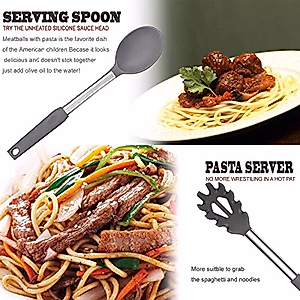 Kitchen Utensil Set,Silicone Cooking Utensils, Kitchen Utensils Set with Stainless Steel Handle,Silicone Spatula Set Utensil Set, Cooking Utensil Set,Kitchen Tools Gadgets for Nonstick Cookware