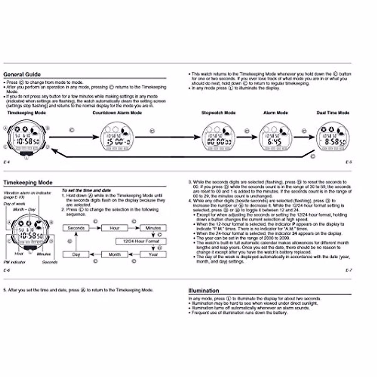 Casio Men's W735H-1AVCF Super Illuminator Watch With Black Resin Band