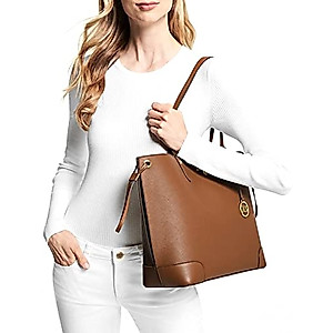 MICHAEL MICHAEL KORS Women's Edith Large Saffiano Leather Tote Bag Luggage