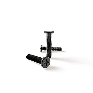RapidSparesLtd Pack of 1000 M2.5x12 New Black Zinc Wafer Head Laptop Machine Screw Philips Head