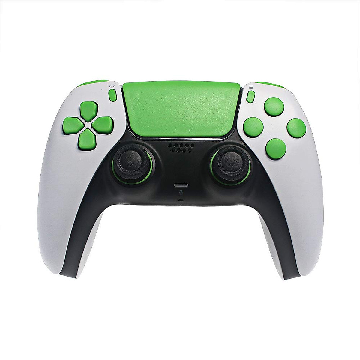 GOTRUTH Replacement Repair Kits for PS5, D-pad + Touchpad Share Options + R1 L1 Trigger + ABXY Bullet Button, Full Set Buttons for Playstation 5 DualSense Controller (Green)