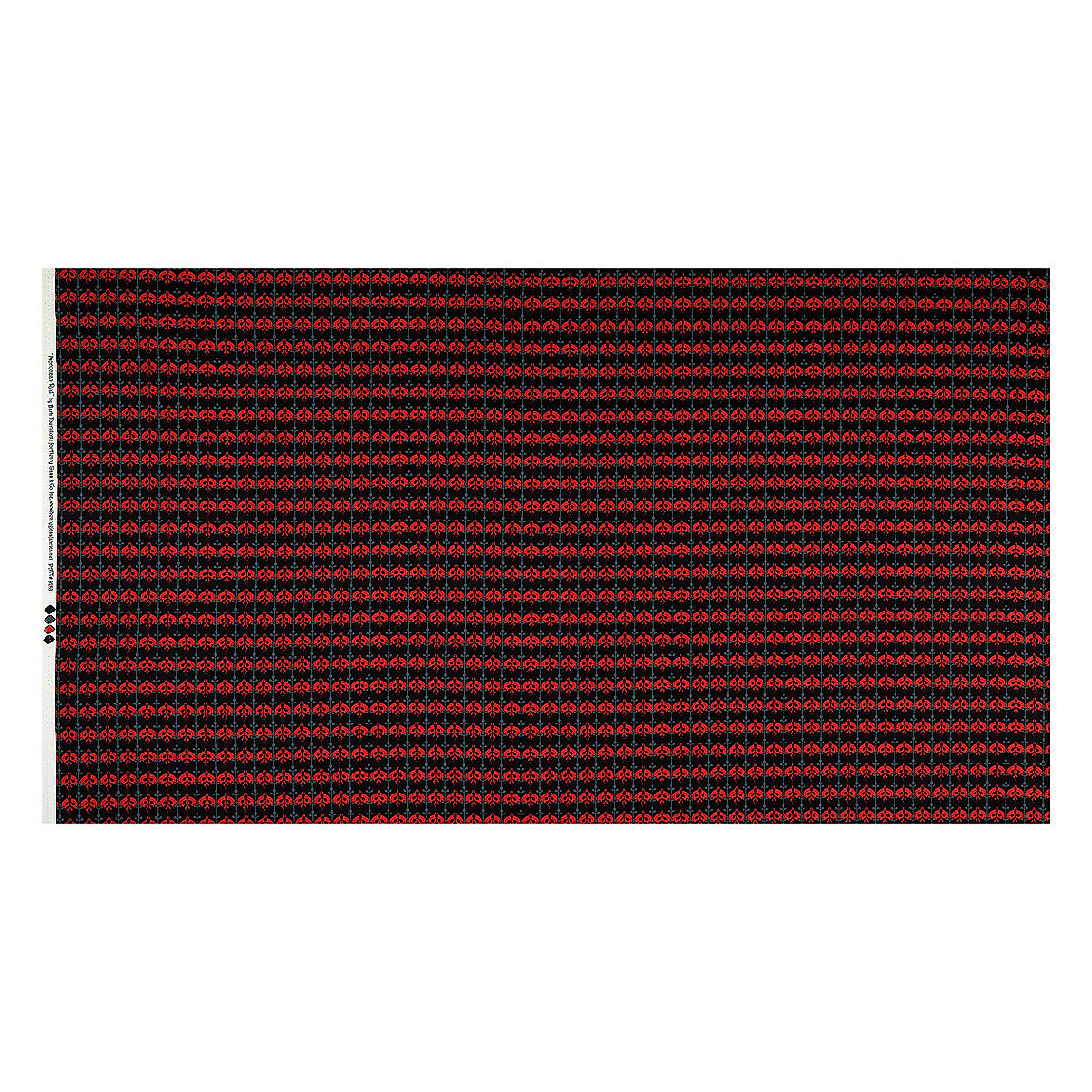 Henry Glass Moroccan Red Abstract Floral Black/Red, Quilting Fabric by the Yard