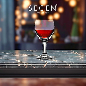 SECEN LONDON Shot Glasses Set of 6,Stemmed Mini Clear Wine and Champagne Glasses, 6 Oz / 175 CC,Cordial Glasses Port Wine Glasses,Great for White and Red Wine/Wine Glass Clear,Liqueur Mini Glasses