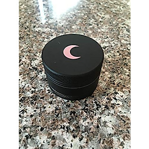 Brando Moon 1.5 inch Black with Pink Moon Kitchen Crusher - 3 Piece Small Metal Matte Crusher