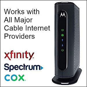 Motorola MB7420 Cable Modem + AC2600 Smart Wi-Fi Router | Approved for Comcast Xfinity, Cox, and More – Separate Modem and Router Bundle