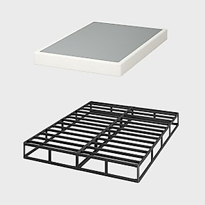 VTWAZAST 8 Inch Full Box Spring, Heavy Duty Metal Mattress Foundation, Easy Clean Fabric Bed Cover, Non-Slip, Noise Free, Easy Assembly