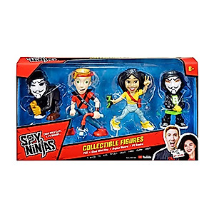 Spy Ninjas Collectible Figure 4-Pack with Chad, Multicolor, (41130)