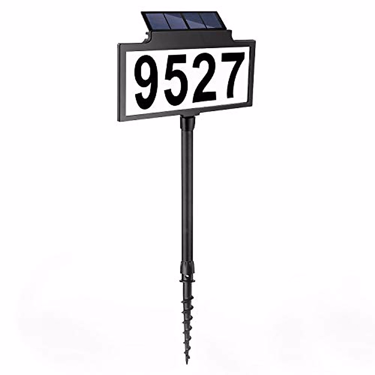 LeiDrail Solar Address Sign House Number for outside LED Illuminated Outdoor Address Plaque Waterproof Lighted Up for Home Yard Street