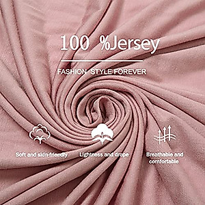 Hophor Soft Stretch Head Wrap Scarfs Long Muslim Hijab Jersey Scarf Shawls and Wraps (Pink)