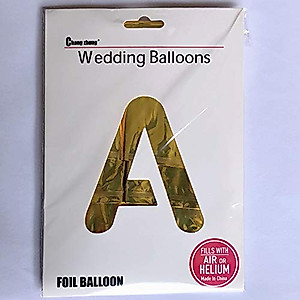 40 Inch Giant Gold Letter A Balloons Birthday Party Decorations Mylar Foil Big Alphabet Helium Balloon
