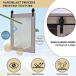 AZODY Over The Toilet Storage Cabinet, Over The Toilet Storage with Adjustable Shelves and Sliding Door, Freestanding Bathroom Organizer Over Toilet for Bathroom, Grey