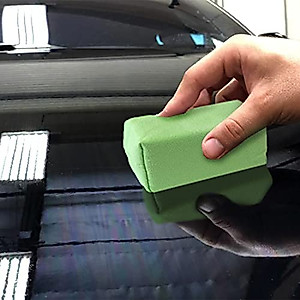 Detailer's Preference Suede Microfiber Coating Applicators 3”x1.5”x1.5” Green 10 Pack