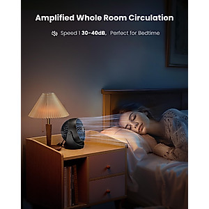 Gaiatop Air Circulator Fan, Portable Desk Fan Table Fan Dorm Fan, 5-Inch Small Fan 3 Speed with 360° Adjustable Tilt Energy-Saving Quiet Fan for Home, Office, Bedside, Bedroom, Bathroom