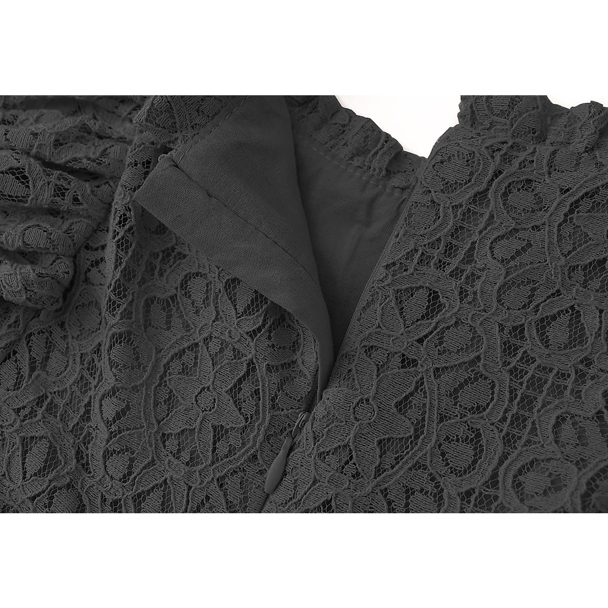 JNKLWPJS Toddler Girls Hollow Lace Pom Pom Flutter Sleeve Princess Party Dress Black 90CM