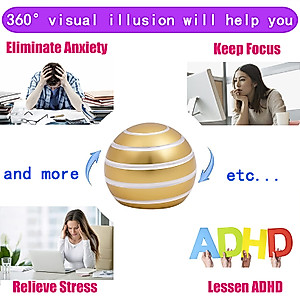 Desk-Fidget-Toys for Kinetic-Toy: Cool-Gadgets Cool-Stuff for Adults Kids Teens, Spinning Up to 180 Seconds, Stress Relief Toy for Christmas Optical-Illusion Gift for Office School Home Women Men