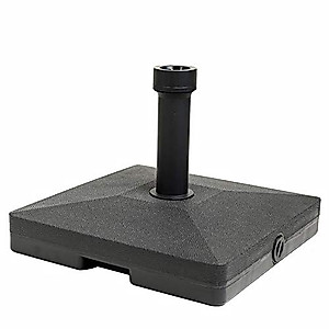 C-Hopetree 64 lb Heavy Duty Water Fillable Base Stand Square for Patio Outdoor Table Umbrella, Black