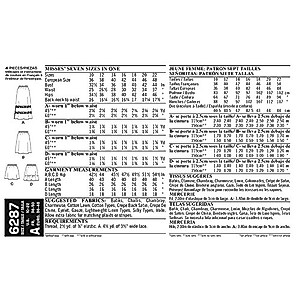 Simplicity Creative Patterns New Look 6287 Misses' Pull On Skirt in Four Lengths, A (10-12-14-16-18-20-22)