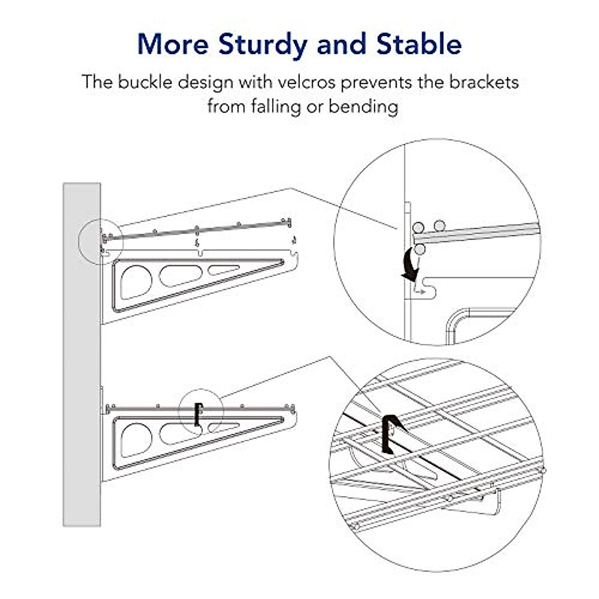 FLEXIMOUNTS 12-inch-by-72-inch 2 tier Wall Shelf Garage Storage Rack Wall Mounted Floating Shelves,1x6ft ,Black, 2-Pack