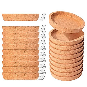 Set of 18 Cork Coasters Bulk 4 Inch Round Lip Cup Holder Leak Proof Cork Coasters for Drinks Reusable Absorbent Cup Coaster for Mugs Coffee Glass Table Desk Party Supplies, Brown