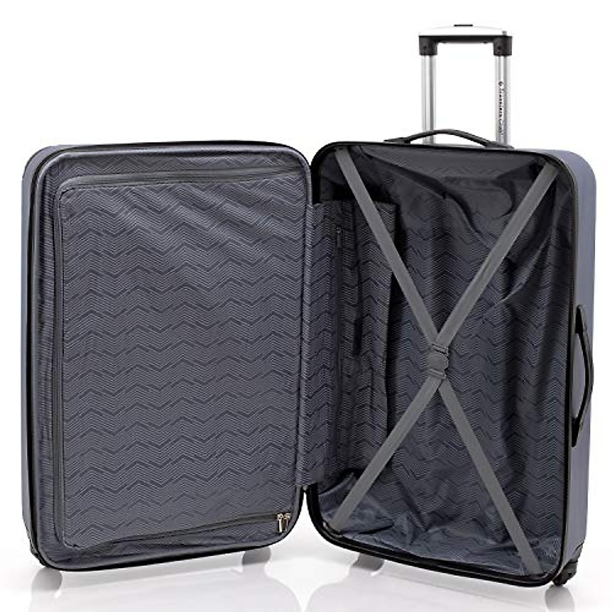 Travelers Club Chicago Hardside Expandable Spinner Luggages, Navy Blue, 5 Piece Set, TCL-77995-410