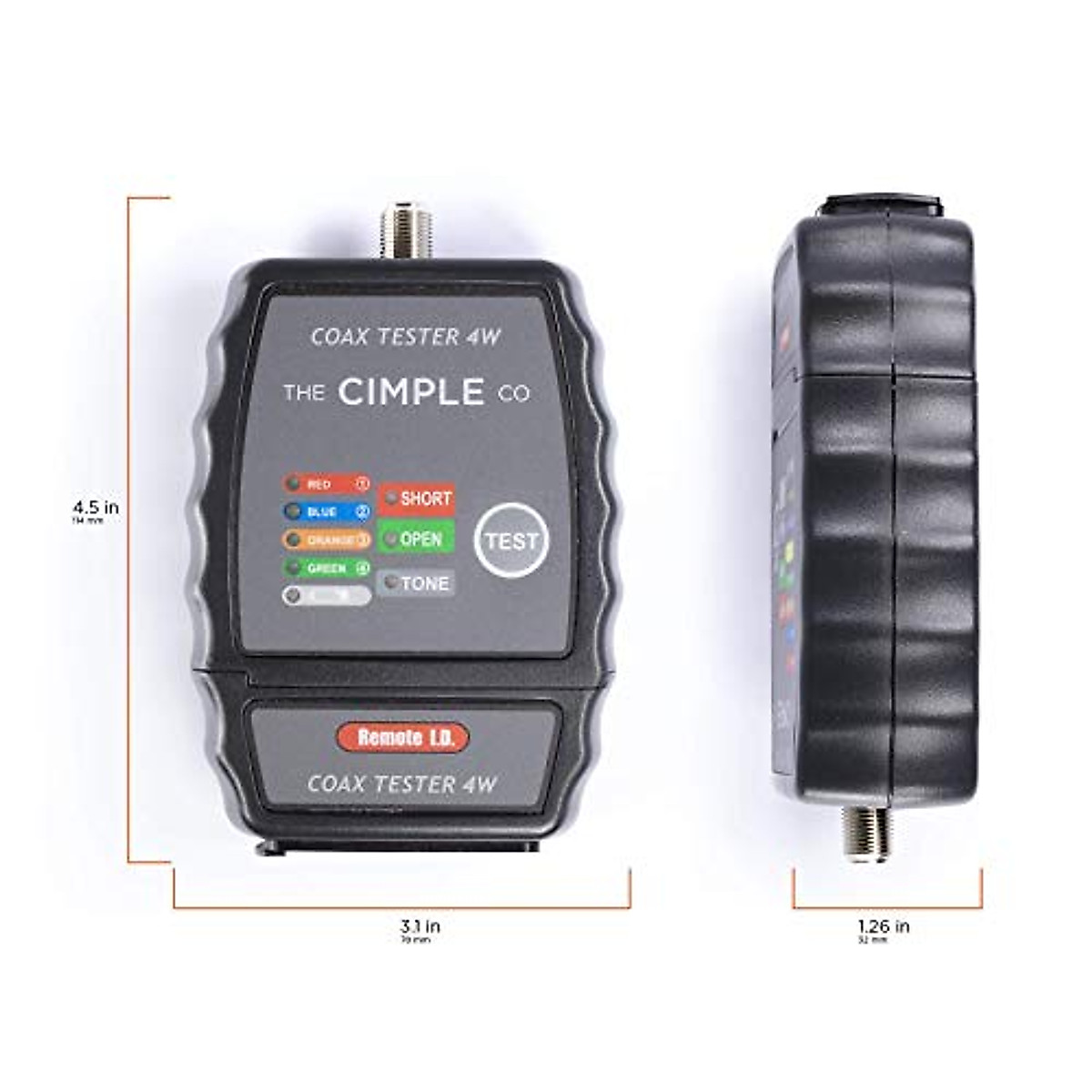 4 Port Coax Cable Mapper, Tester, Tracer, and Toner - Commercial Grade Coaxial Wire Continuity Checker