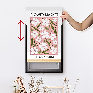 30x40 Inch Poster Frame, Plexiglass, Set of 2, Black Snap Frames, Front-loading Frame, Coating Aluminum Profile, Display Horizontally & Vertically