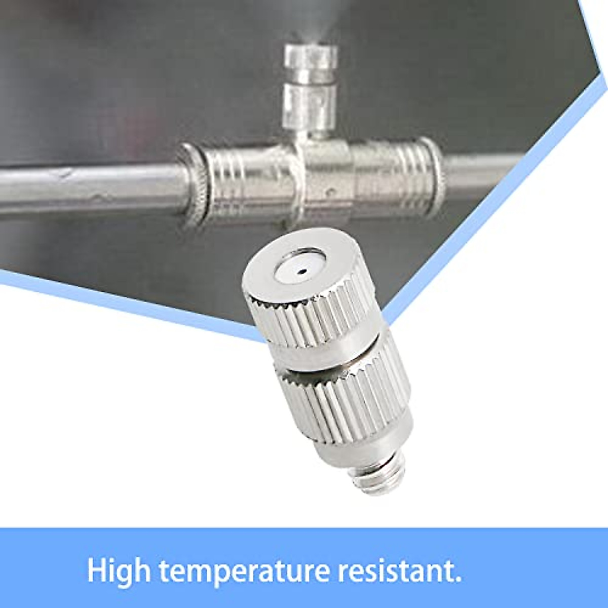 Aopin Garden Lawn Misting Nozzles Stainless Steel 0.8mm / 0.03" Orifice Atomizing Mister Sprayer Nozzle Suitable For Outdoor Cooling, Garden Irrigation, Fountain,Crop Nutrient Injection 2 Pcs