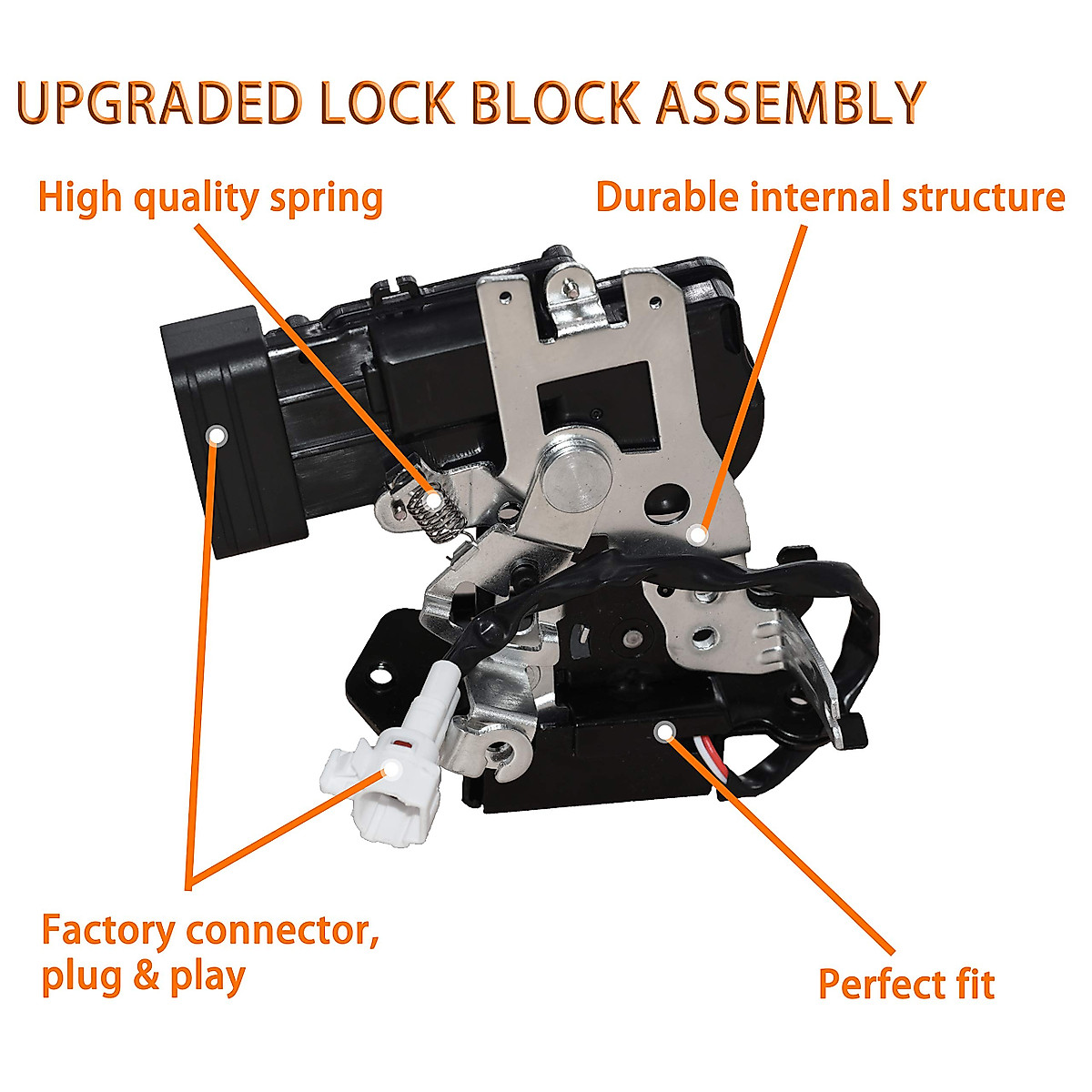 FOKES Liftgate Lock Actuator Rear Trunk Hatch Tailgate Latch with Actuator Compatible with Toyota Sequoia2001-2007, Rear Liftgate Latch Hatch Tailgate Trunk Lock Assy,Replaces# 69301-0C010 64680-0C010