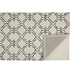 Feizy Rugs - Rhett Ornamental Trellis Print Rug, Charcoal Gray/Ivory, 8ft x 10ft Area Rug