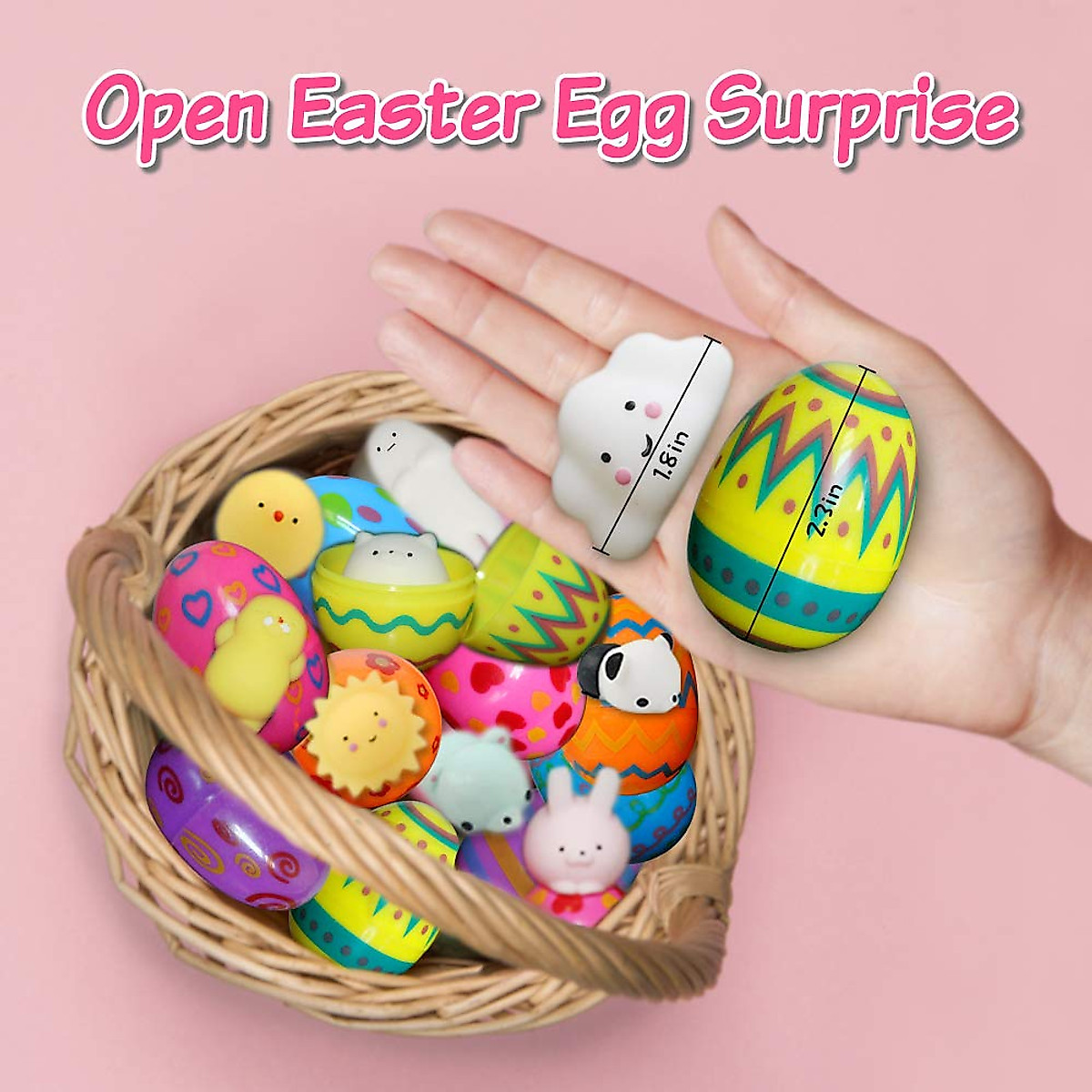 VIIPOO Easter Eggs Fidget Toy 20 Pack, Sensory Toys Set, Relieves Stress and Anxiety, Special Toys Assortment for Birthday Party Favors, Mochi Squishy Toys Mini Squishies, Children Gifts, Random