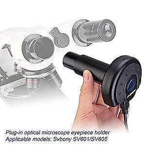 SVBONY SV189 Microscope Digital Camera, 1.3 Million Pixel USB2.0 Microscope Accessories, Suitable for Microscope Color Photography and Video