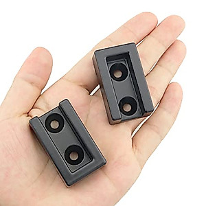 ITROLLE 4PCS Aluminum Alloy Closet Rod End Support Pole Sockets Flange Rod Holder Wardrobe Bracket Heavy Duty Closet Pole Sockets Flange Rod Holder, Black