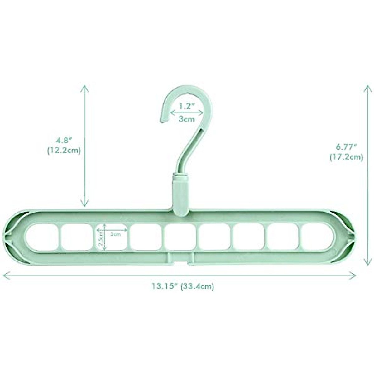 ESOUL TECHNOLOGY Magic Hangers Closet Space Saving Clothes Hanger Organizer Pack of 8 Plastic Suit Hangers 360 Degree Swivel 8pink