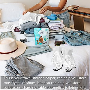 GONGKANGYUAN 4 Pack Shoe Bags for Travel Satin Fabric Shoe Bag with Drawstring for Men Women Travel Protecting Storing Shoes