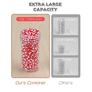 Moon Magpie Diamond Painting Storage Containers, 25PCS Bead Storage and Organizer, Mini Clear Bead Organizer Jars with Screw Lids for Storing Diamond Painting Accessories, Diamond Craft, Rhinestones