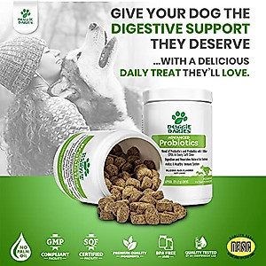Doggie Dailies Probiotics for Dogs, Advanced Dog Probiotics with Prebiotics, Promotes Digestive Health, Supports Immune System and Overall Health (Duck)
