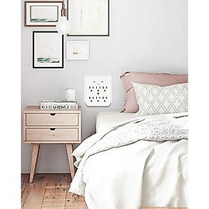 KMC Wall Surge Protector, 980 Joule, 6-Outle Wall Plug Adapter Power Strip, White