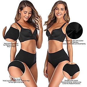 UMMISS Women's Cotton Underwear,Soft Underwear Women Briefs,Ladies Comfort Breathable Underpants Panties XL 10 Pack