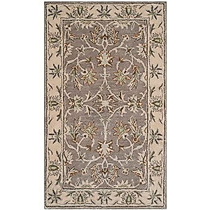 SAFAVIEH Heritage Collection Accent Rug - 2' x 3', Grey & Beige, Handmade Traditional Oriental Wool, Ideal for High Traffic Areas in Entryway, Living Room, Bedroom (HG863A)
