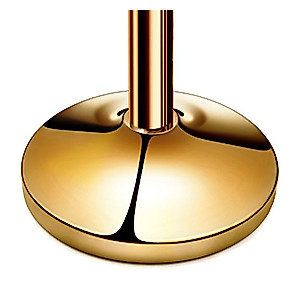 New Star Foodservice 54736 Round Top Brass Plated Stanchions, Set of 2 Posts with 1 of 79.5-Inch Red Velvet Rope