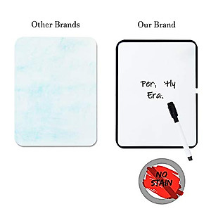 Magnetic Dry Erase White Board 6" x 8" with Magnetic Marker and Two Magnets, Whiteboard for School Home Office Locker Fridge Kitchen Educational (Blue)