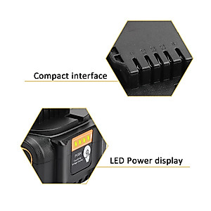 waitley 20V 6.0A Replacement Battery Compatible with Dewalt DCB200 DCD DCF DCG Series Cordless Power Tools