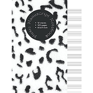 Music Manuscript Notebook – 12 staves: Composition Notebook For Kids |Manuscript Paper With 12 Staves For Beginners and Intermediate |Gift For Musical ... Musician, Music Producer, writer supplies|
