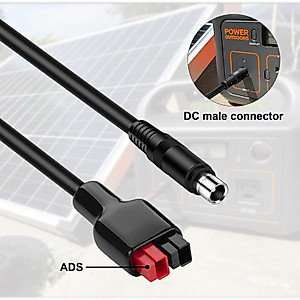 iGreely 8mm Adapter 14 AWG Cable Wire 8020 Port for Solar Panel RV Goal Zero Yeti Jackery 1500 2000 Portable Power Station 10ft/3m (8020)